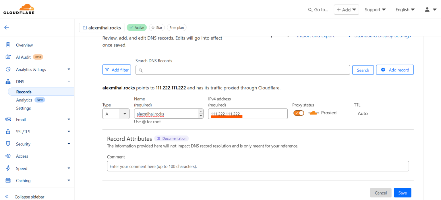 Self host using Nginx Proxy Manager, Let’s Encrypt and Cloudflare – Alex Mihai