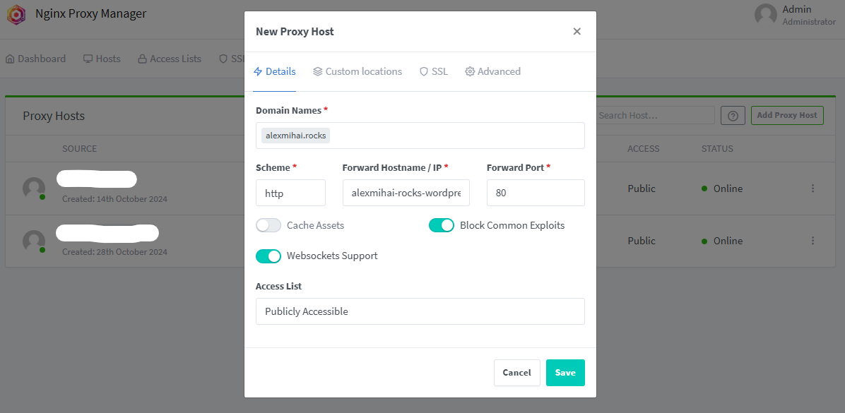 Self host using Nginx Proxy Manager, Let’s Encrypt and Cloudflare – Alex Mihai
